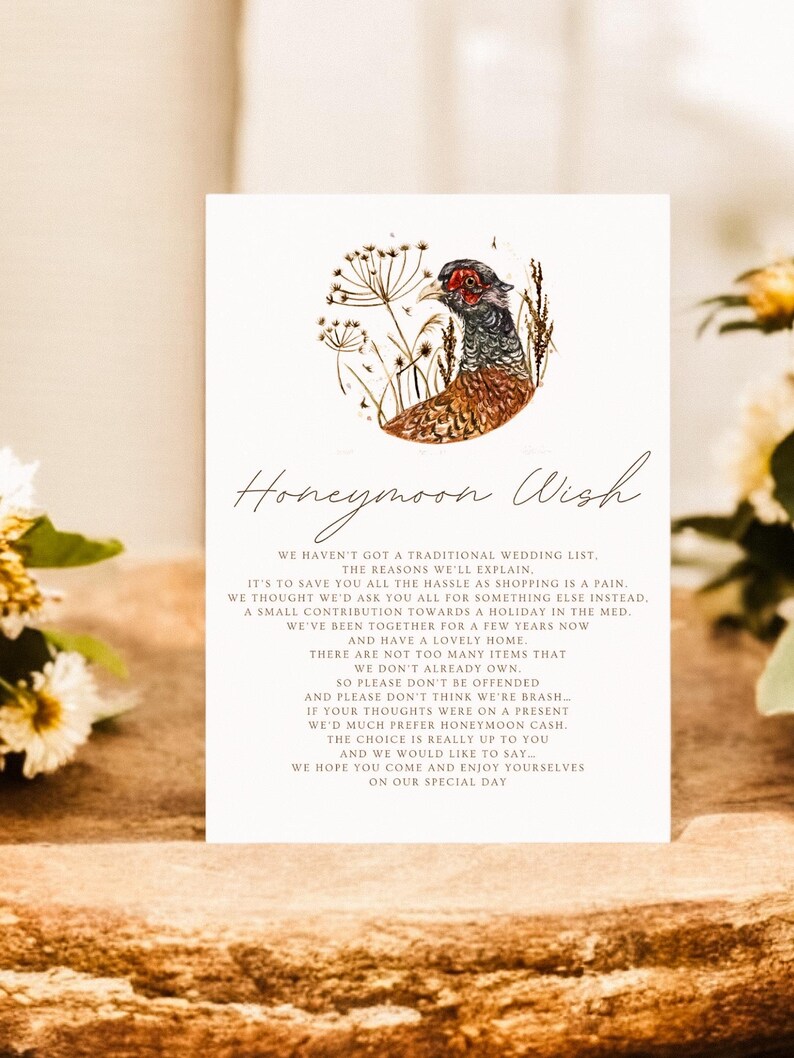 SAMPLE ONLY* Circular Pheasant Wedding Invitation Stationery, Save the ...