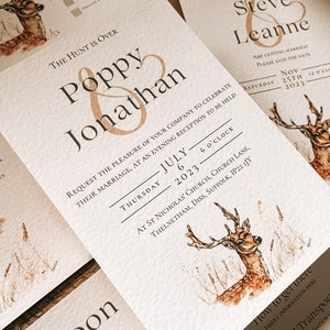 SAMPLE ONLY* Stag, Deer Wedding Stationery, Invitation, Save the Date ...