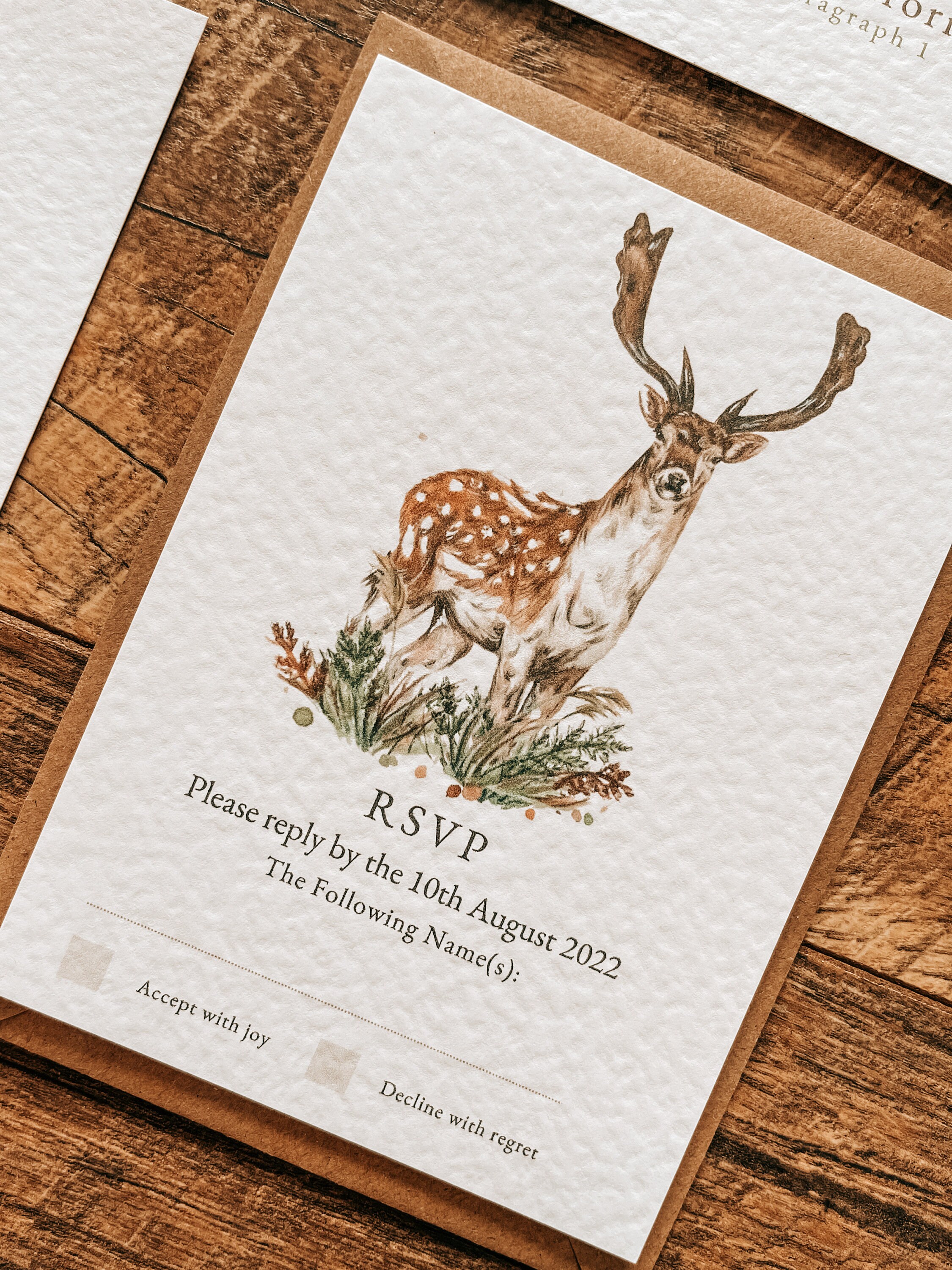 SAMPLE ONLY* Stag & Doe Deer Wedding Stationery, Invitation, Save the ...