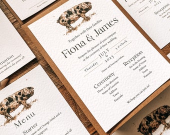 SAMPLE ONLY Pheasant Wedding Stationery Invitation Save the - Etsy