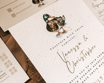 Duck Wedding Invitation - Etsy