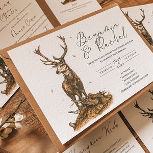 SAMPLE ONLY* Stag Invitation, Save the Date, RSVP, Rustic, Country ...