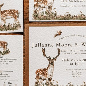 SAMPLE ONLY* Stag & Doe Deer Wedding Stationery, Invitation, Save the ...