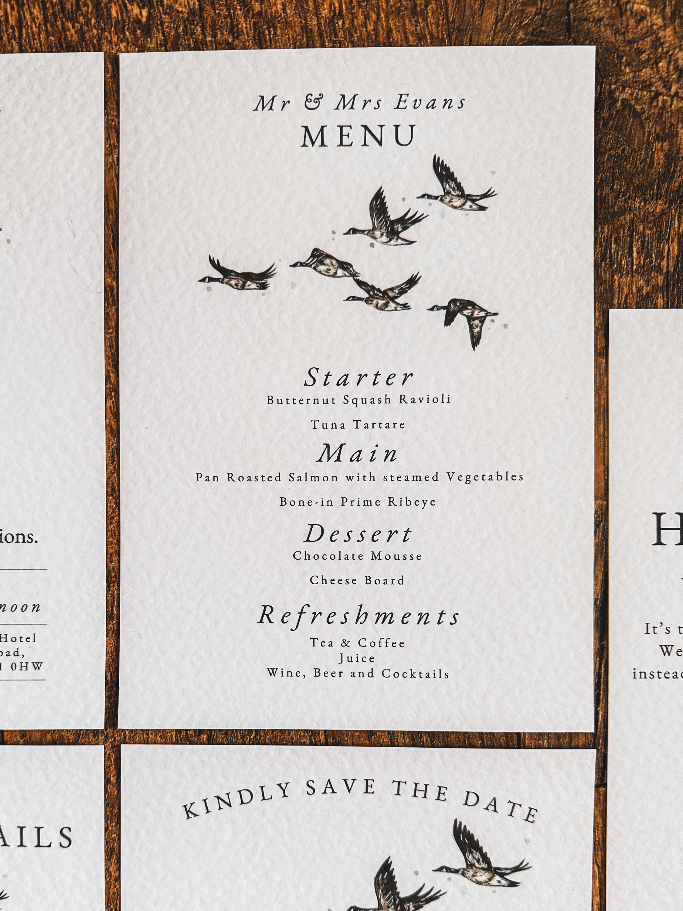 SAMPLE ONLY* Canada Geese Wedding Stationery, Invitation, Save the Date ...