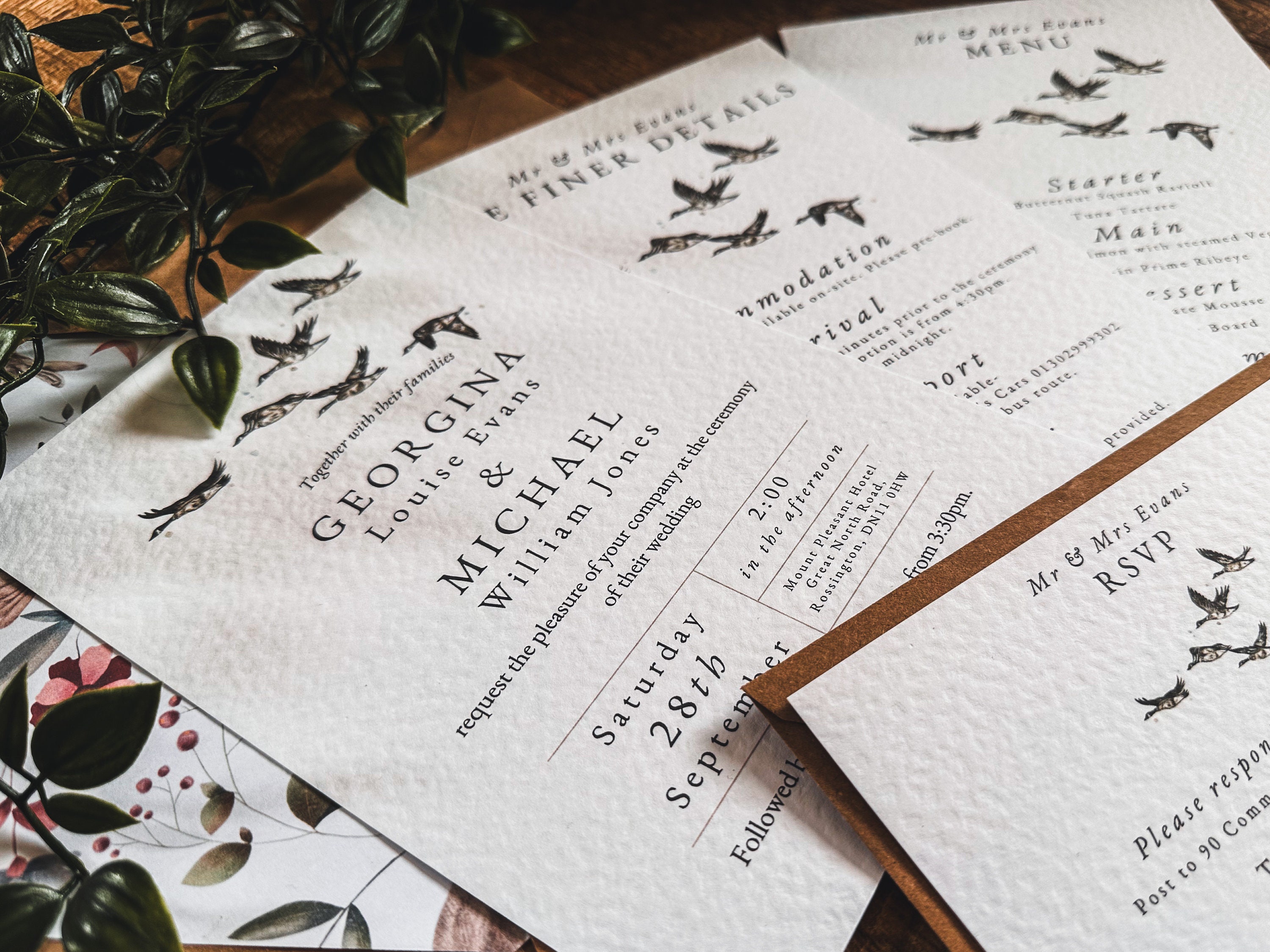 SAMPLE ONLY* Canada Geese Wedding Stationery, Invitation, Save the Date ...