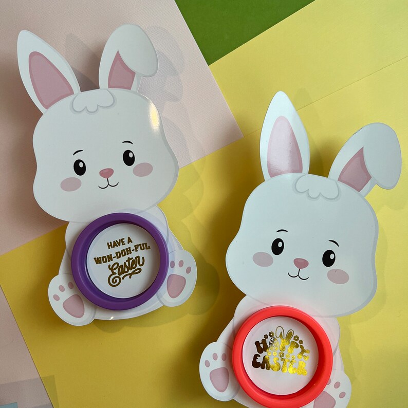 Easter Bunny Play Doh, Printed Easter Bunny Ears Play Doh Holder, Play ...