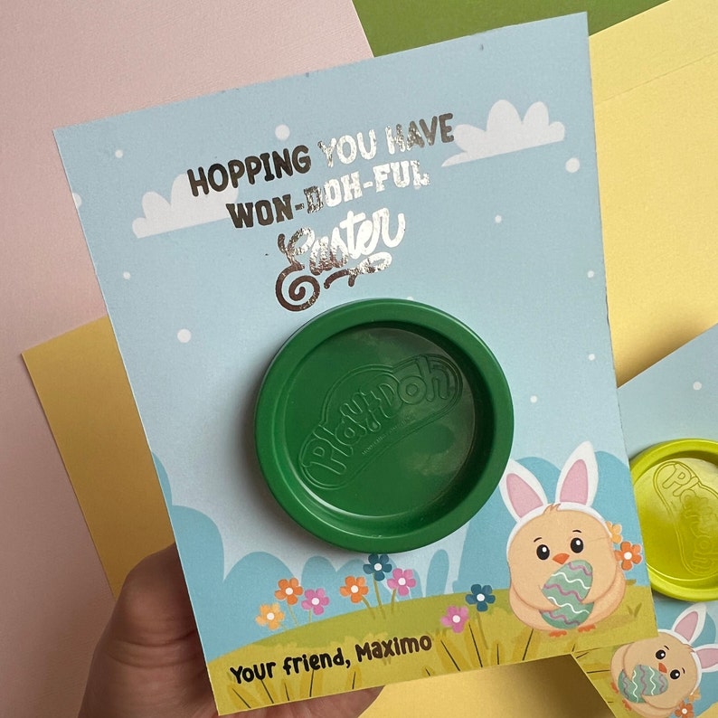 Easter Bunny Play Doh, Printed Easter Bunny Play Doh Holder ...