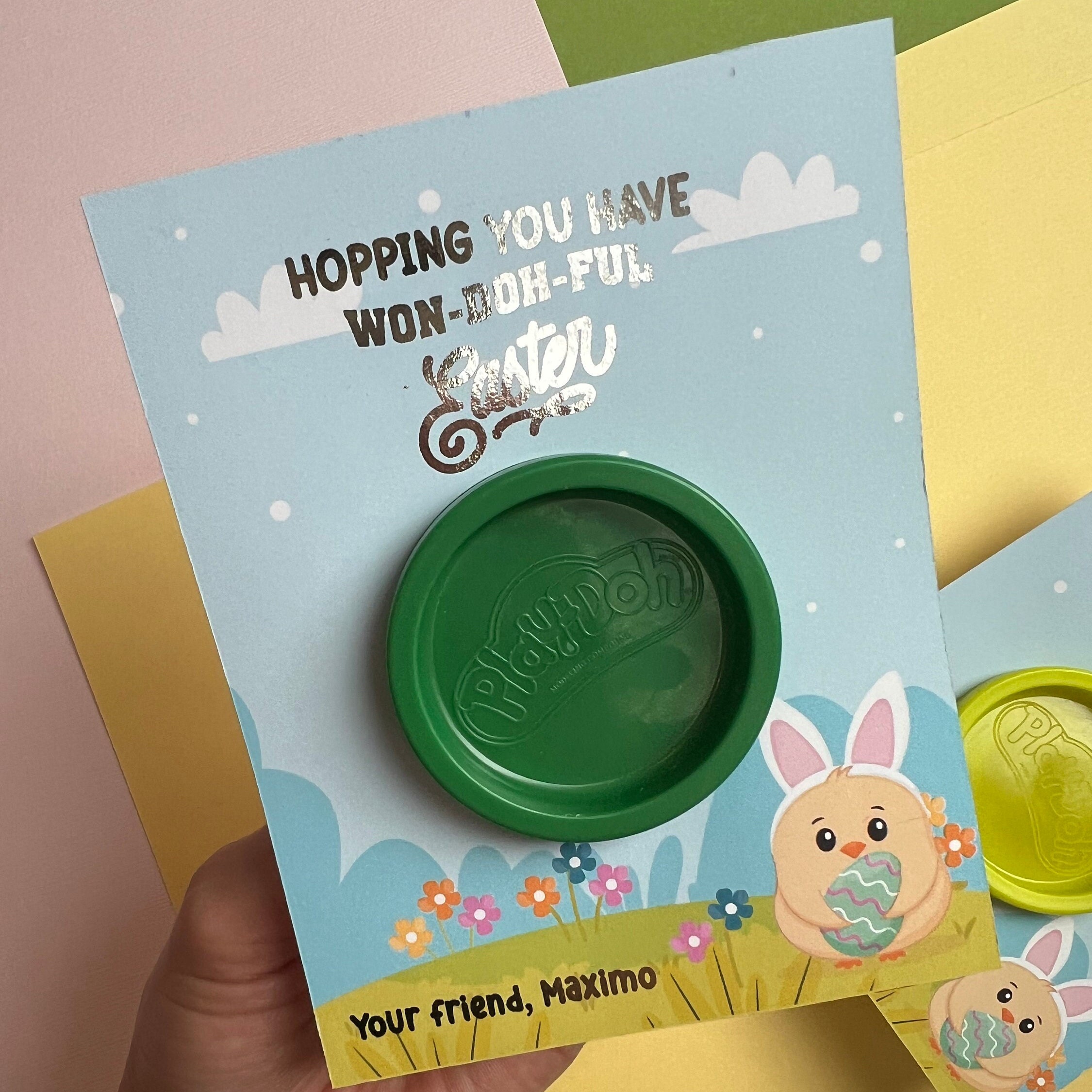 Easter Bunny Play Doh, Printed Easter Bunny Play Doh Holder ...