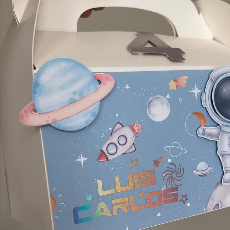 Astronaut Party Favor Box, Space Party Box for Birthday, Space Birthday Theme, Astronaut Box for ...