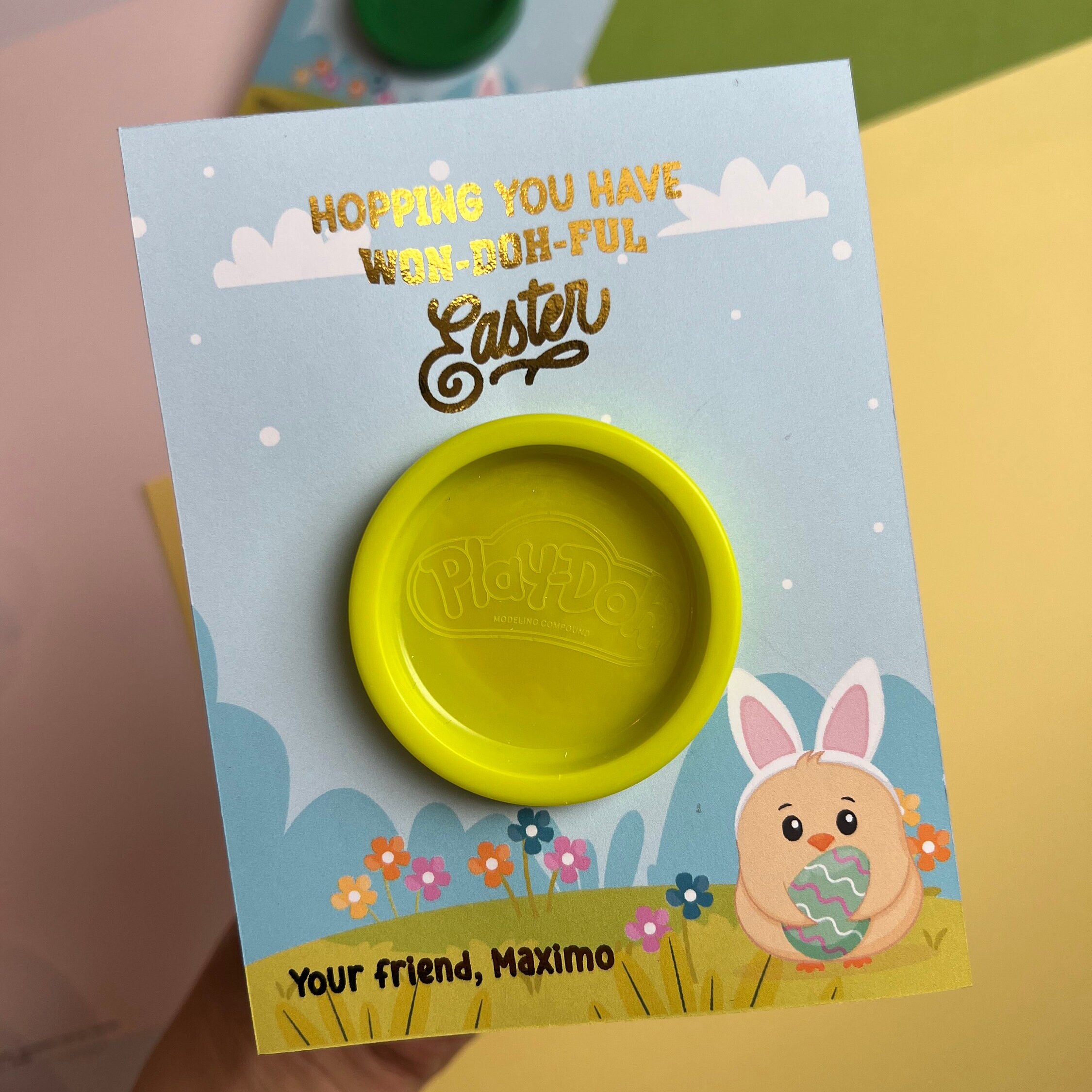 Easter Bunny Play Doh, Printed Easter Bunny Play Doh Holder ...