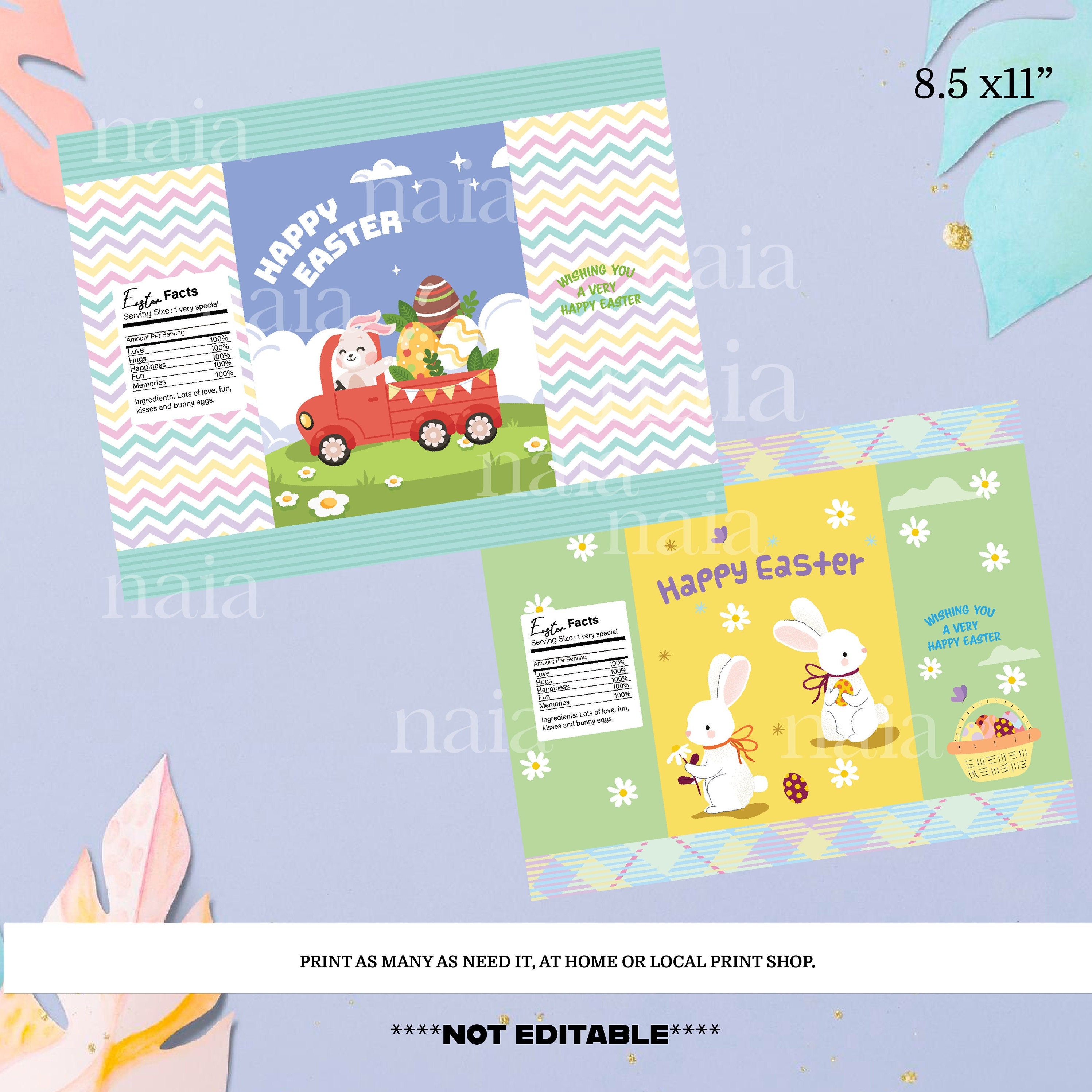 Easter Chip Bags, Easter Chip Bag Printable, Easter Bunny Favor Bag ...