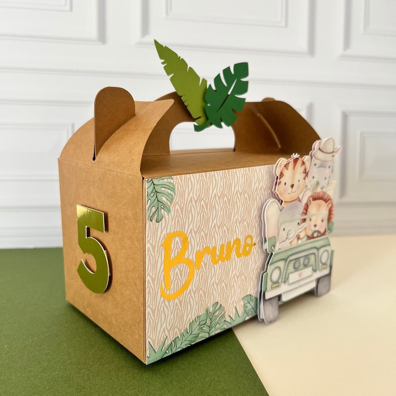 Safari Gable Box, Wild Safari Gift Box, Safari Box for Candy, Jungle ...