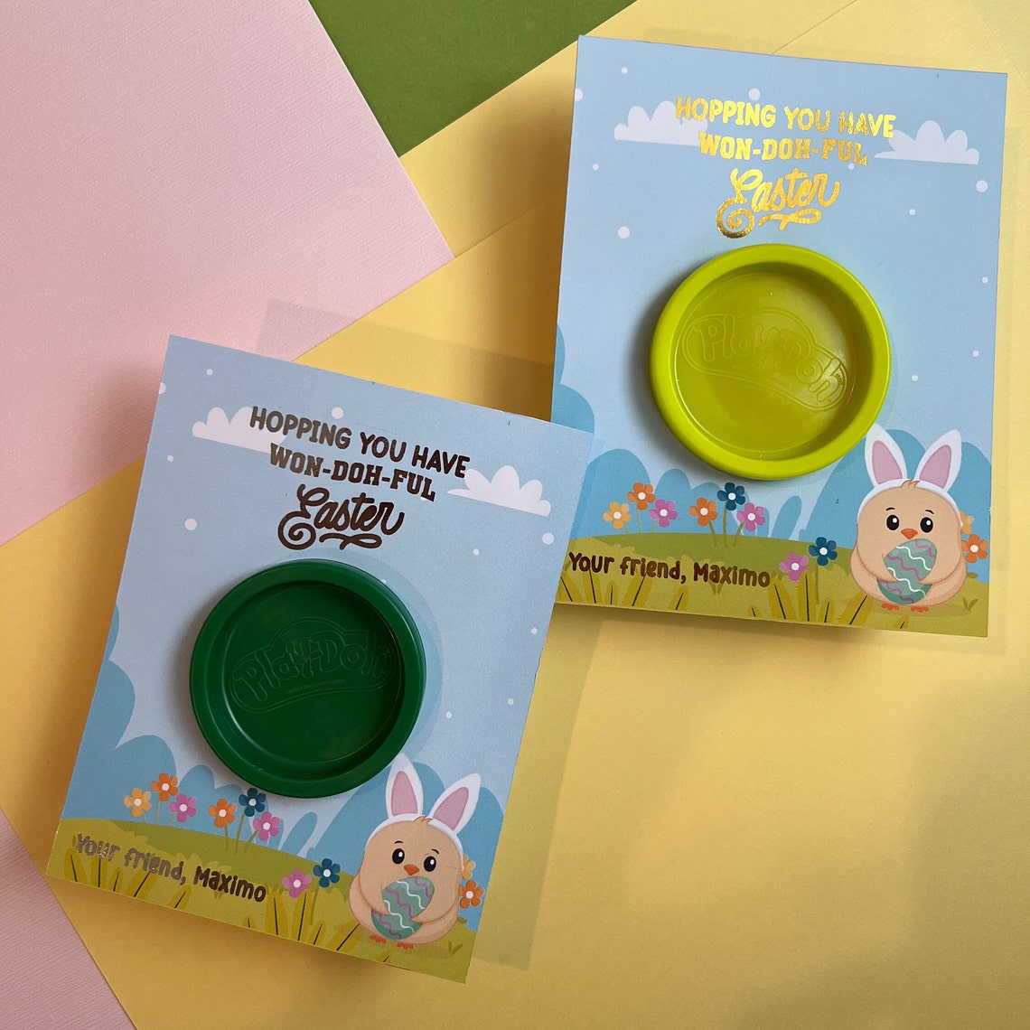 Easter Bunny Play Doh, Printed Easter Bunny Play Doh Holder ...