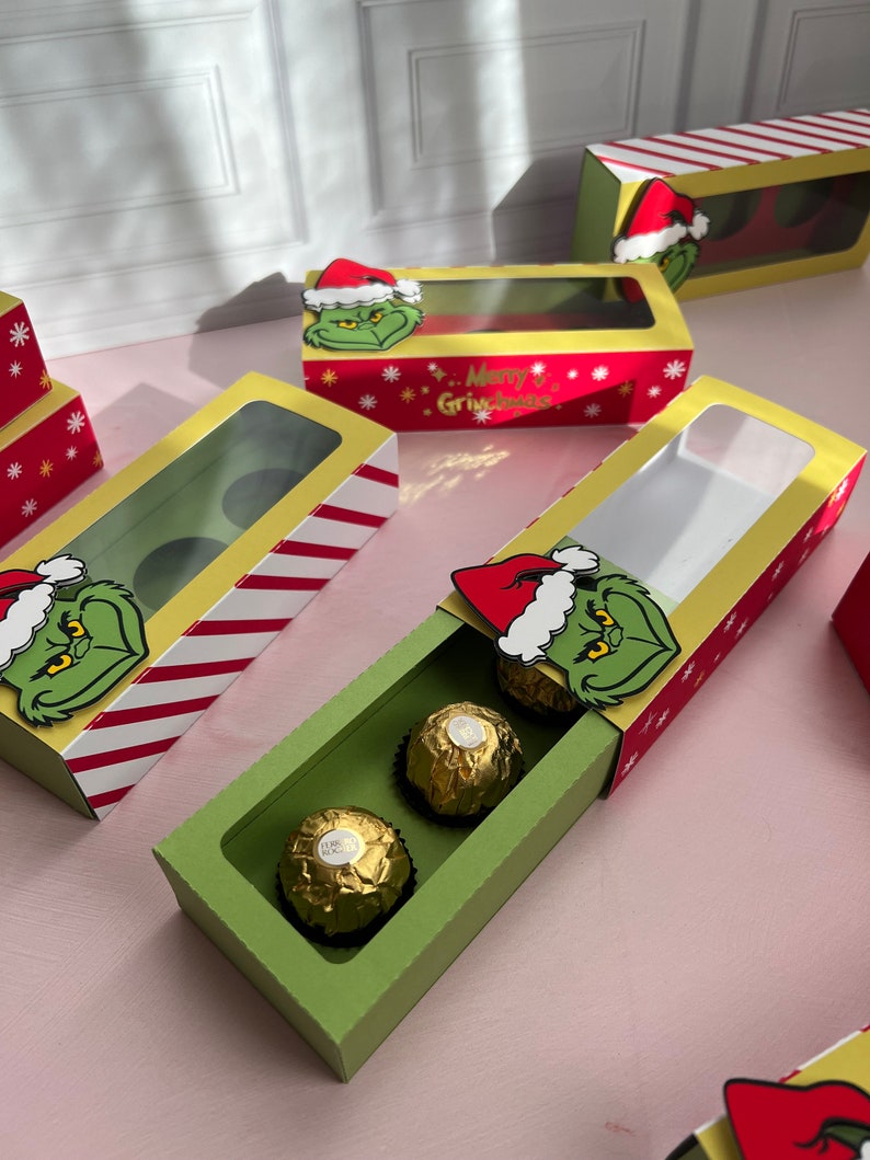 Grinch Chocolate Box, Chocolate Gift, Christmas Gift Idea, Grinch Box ...