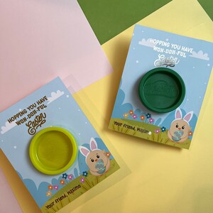 Easter Bunny Play Doh, Printed Easter Bunny Play Doh Holder ...