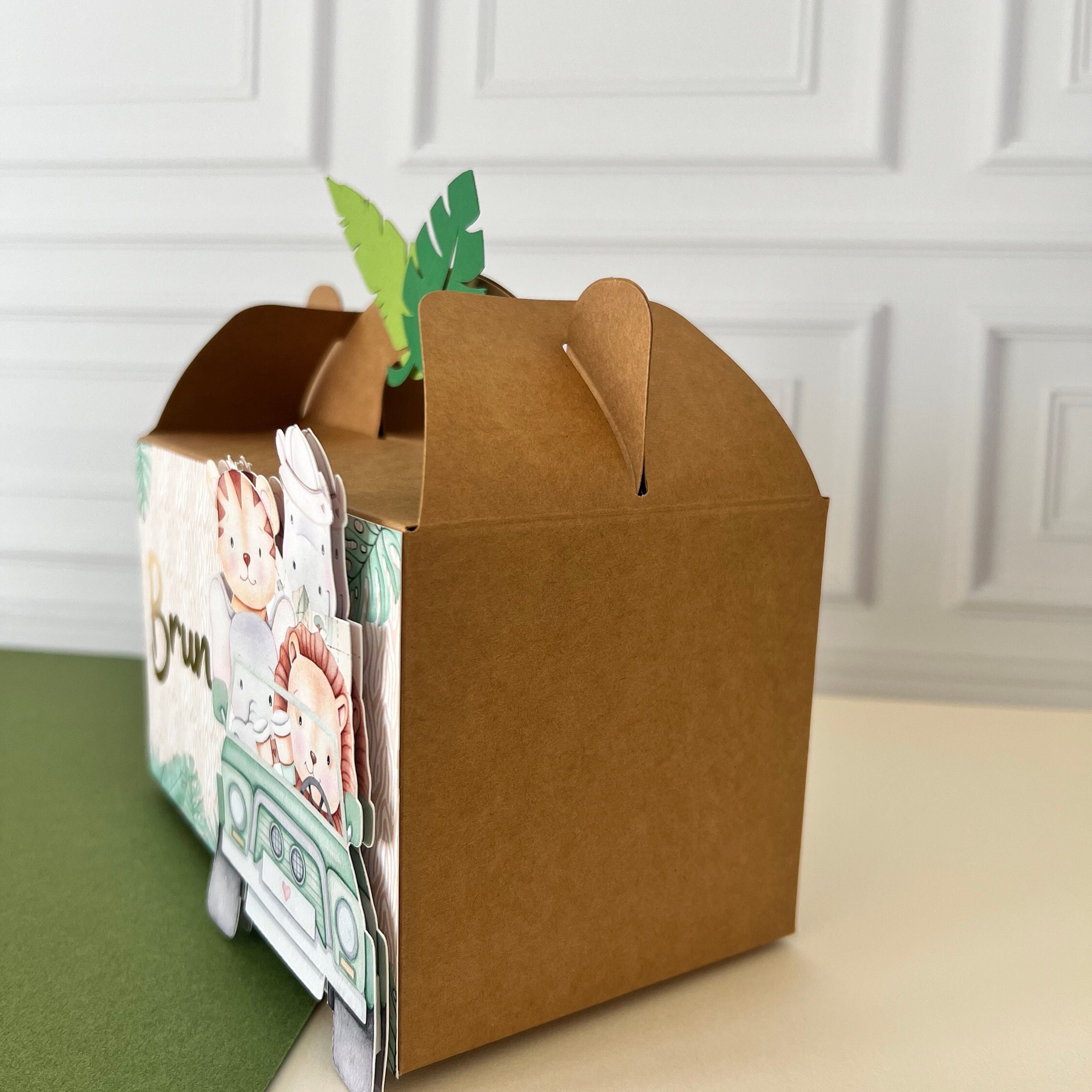 Safari Gable Box, Wild Safari Gift Box, Safari Box for Candy, Jungle ...