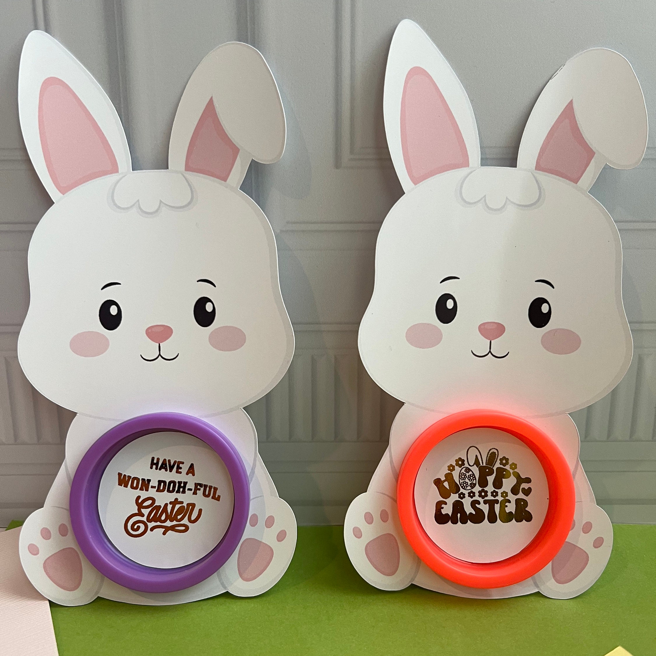 Easter Bunny Play Doh, Printed Easter Bunny Ears Play Doh Holder, Play ...