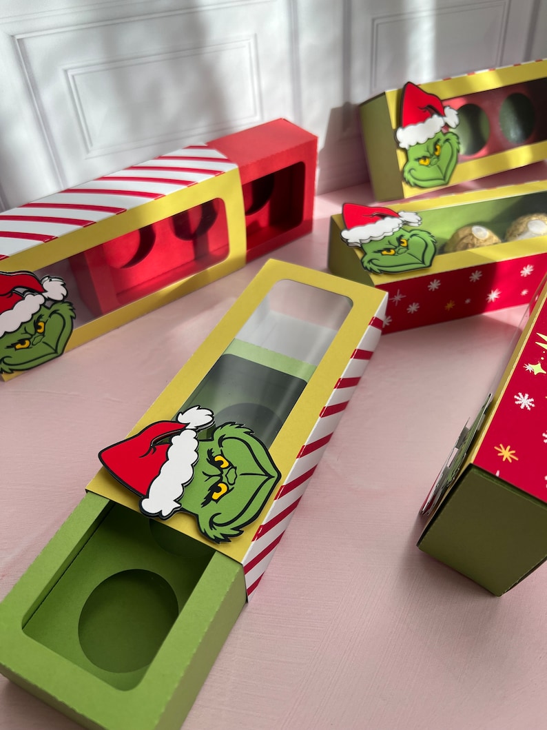 Grinch Chocolate Box, Chocolate Gift, Christmas Gift Idea, Grinch Box ...