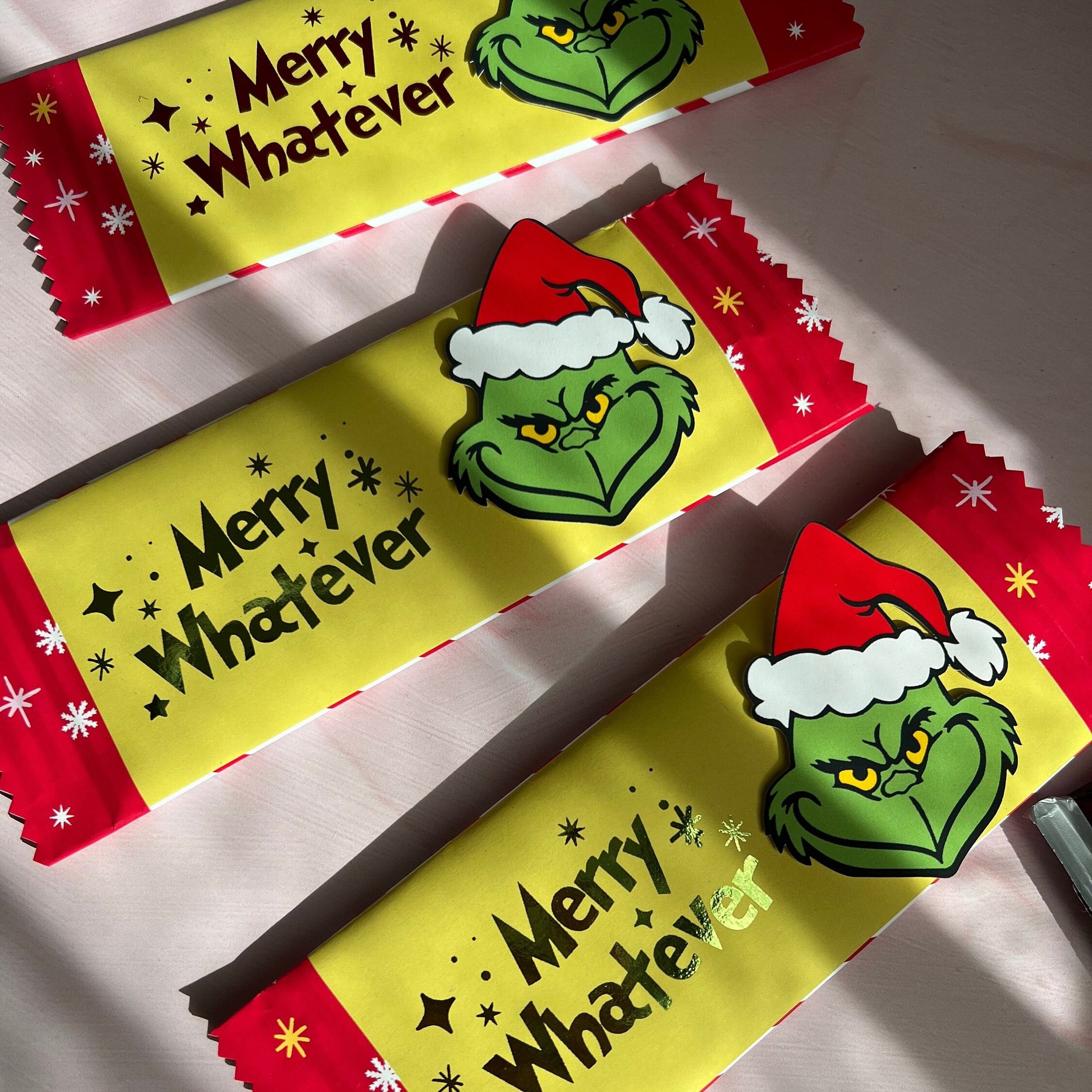 Grinch Chocolate Wrapper, Chocolate Gift, Christmas Candy Bar Wrapper ...