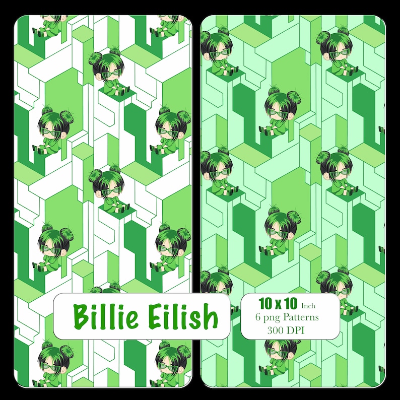 Billie Eilish Digital Seamless Pattern Wallpaper Print - Etsy