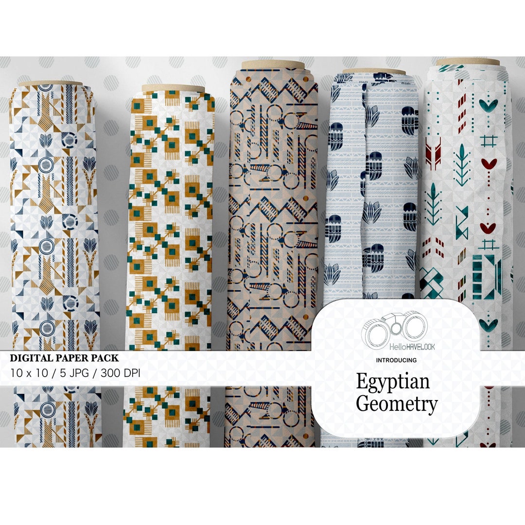 Egyptian Digital Patterns, Shirt Patterns, Geometric Digital Patterns ...