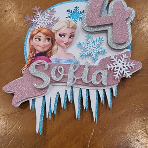 Custom Frozen Cake Topper - Etsy