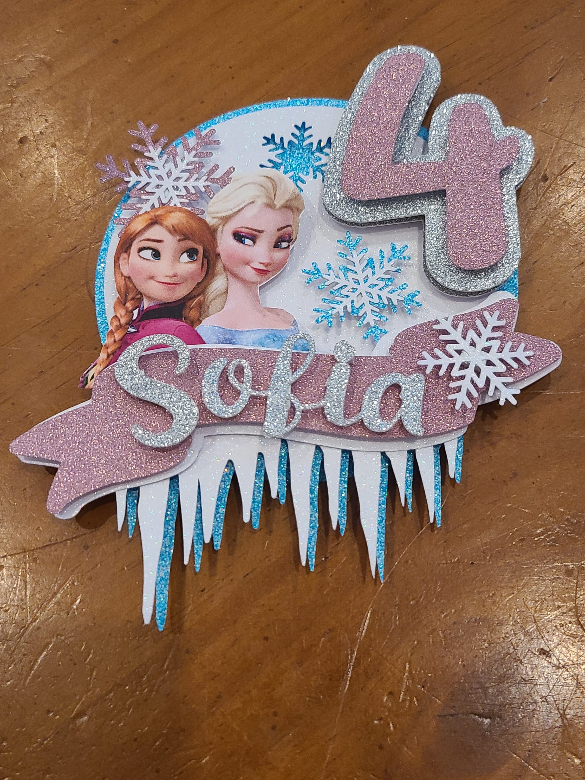 Custom Frozen Cake Topper - Etsy