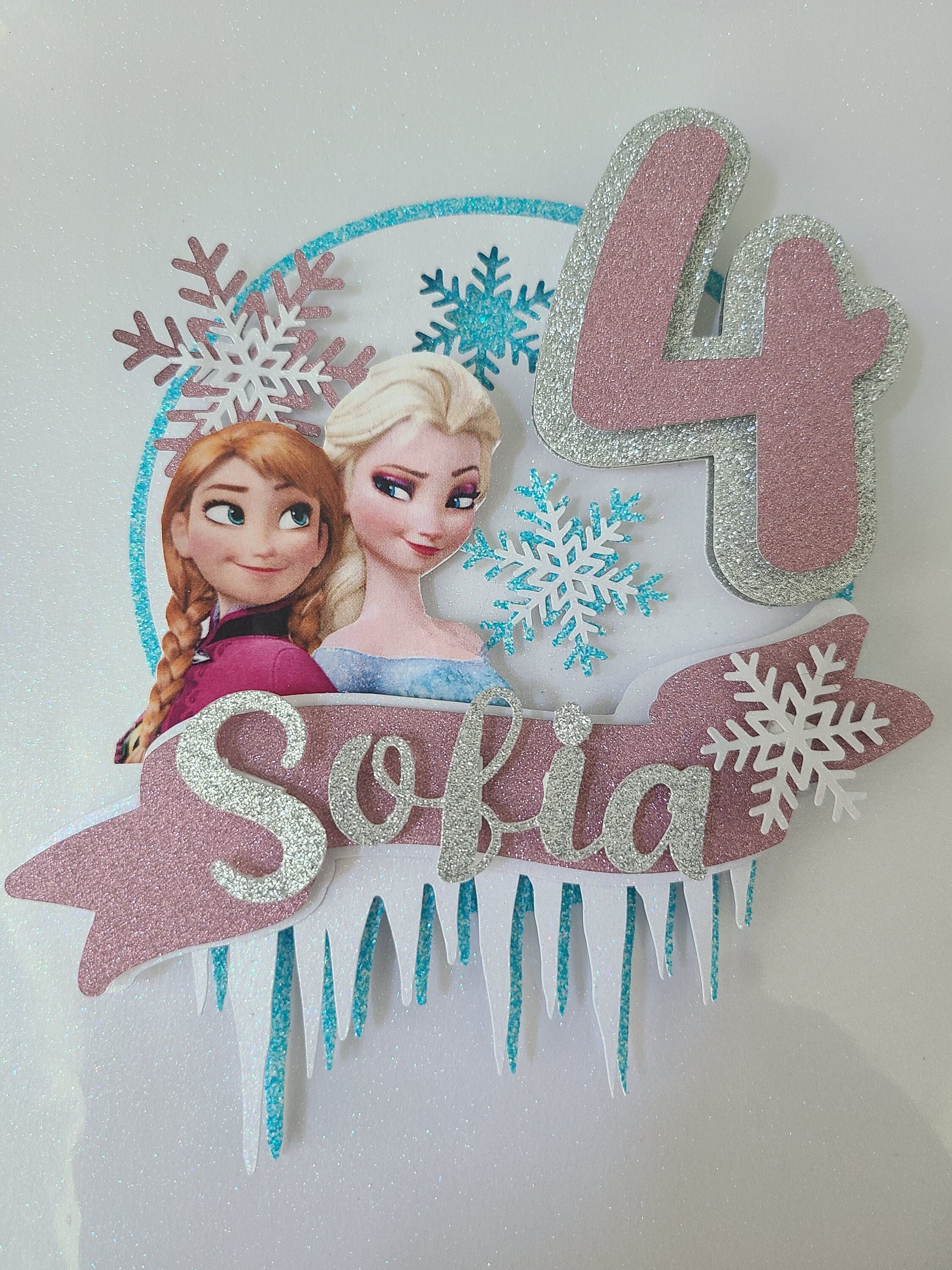 Custom Frozen Cake Topper - Etsy