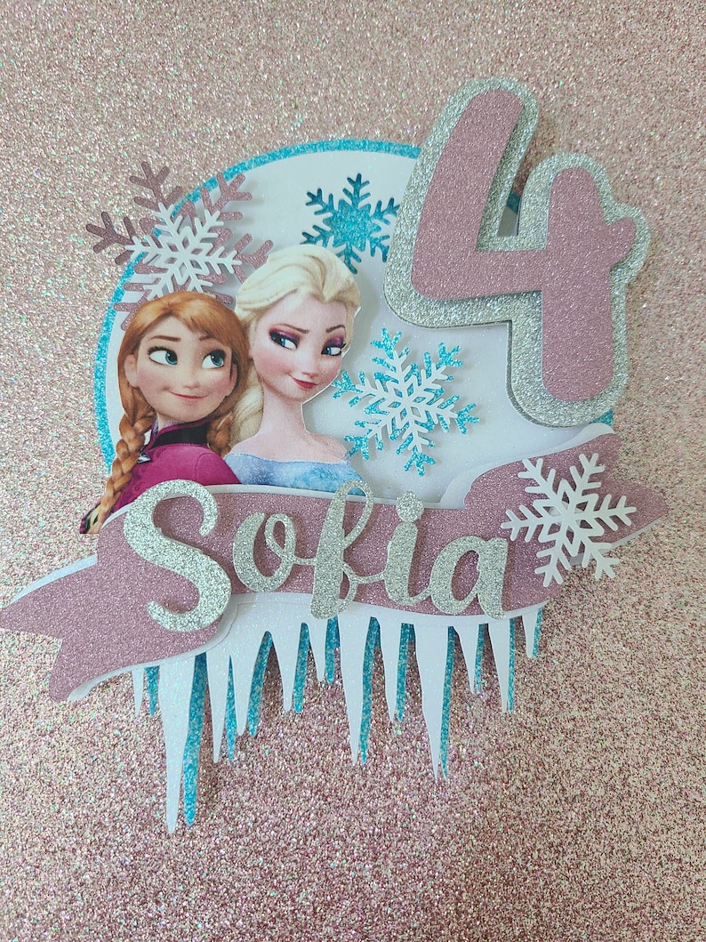 Custom Frozen Cake Topper - Etsy