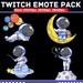 Astronaut Emotes for Twitch and Discord, Streamer Emotes, Space Theme ...