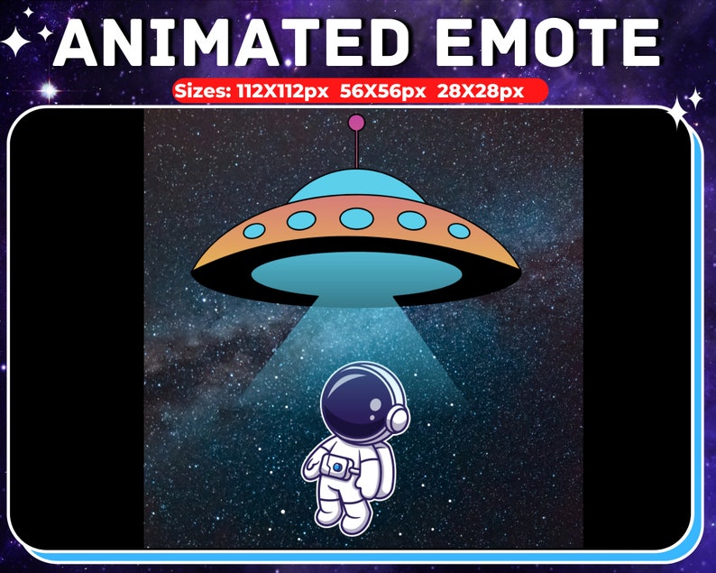Abducted Astronaut Animated Emote for Your Twitch Stream! | Emote ...