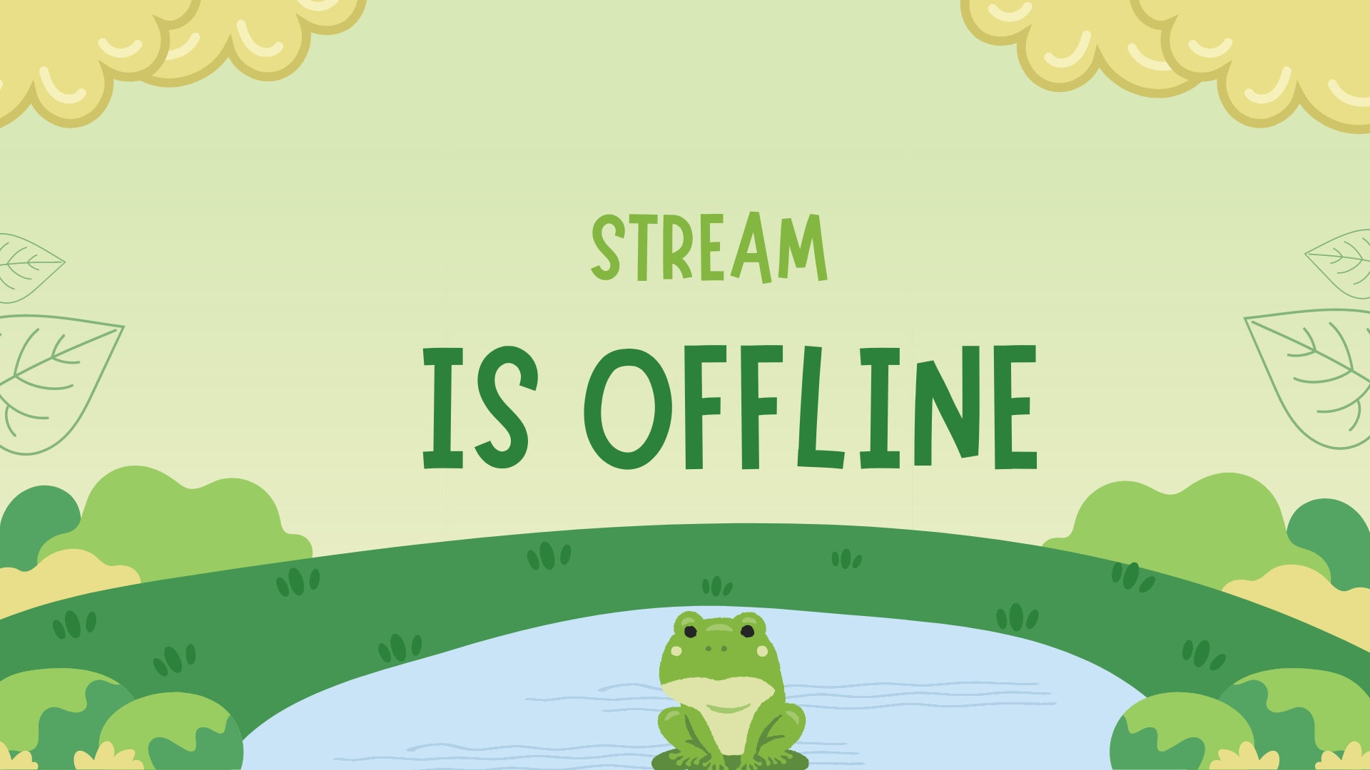 Frog Theme Twitch Overlay - Animated Panels, Stream Starting & Ending ...