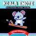 Koala Emote for Your Twitch Stream! | Animal | Cute | Dab | HYPE ...