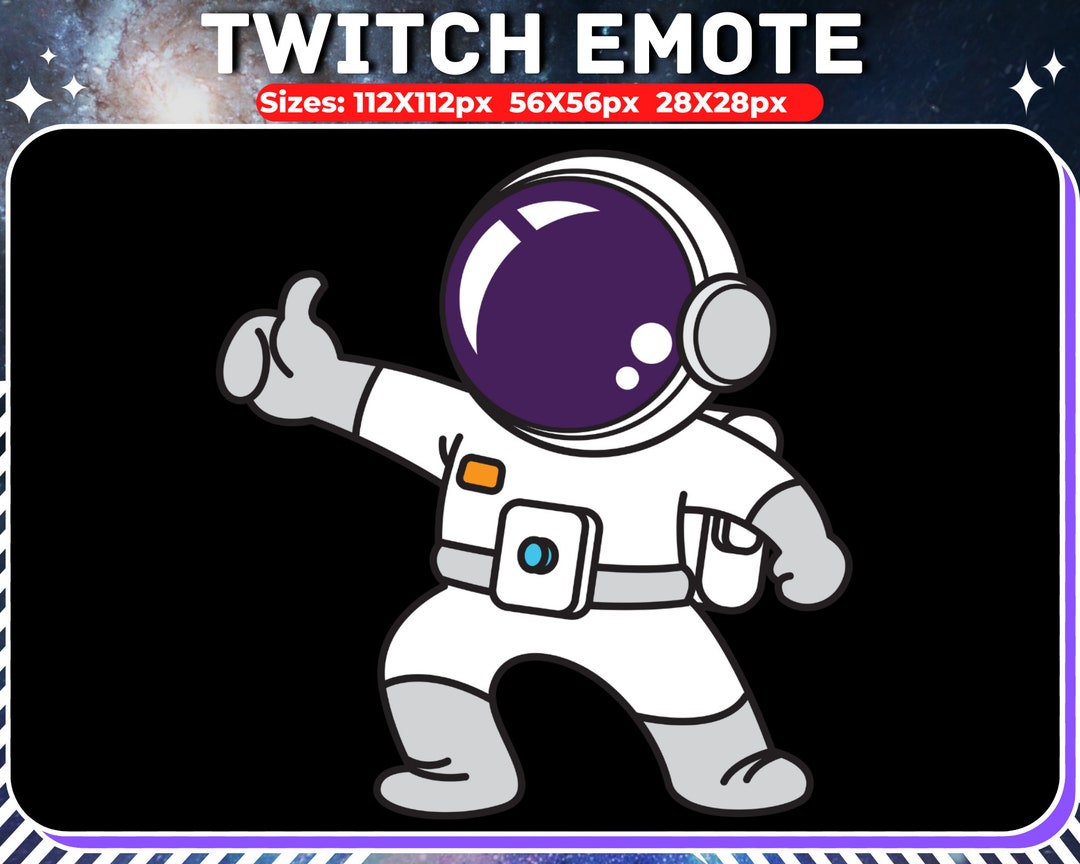 Streamer Astronaut Emote, Space Hype Emote, Twitch/discord Emote ...