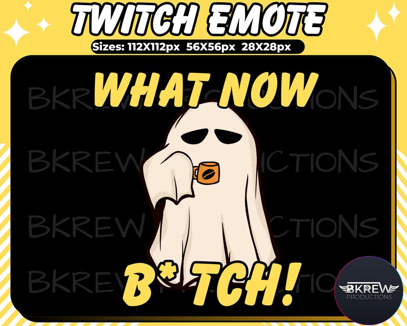 Ghost Emote for Your Twitch Stream! Halloween Emote, What Now B*itch ...