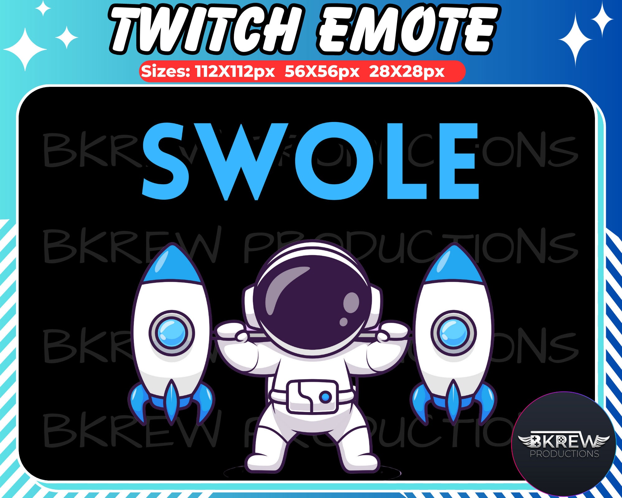 Astronaut Emote, Swole Emote, GG Emote, Space Hype Emote, Twitch ...