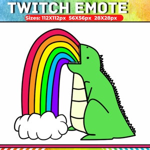 Pride Dinosaur Emote for Your Twitch Stream!| Pride Month | Love |cute ...