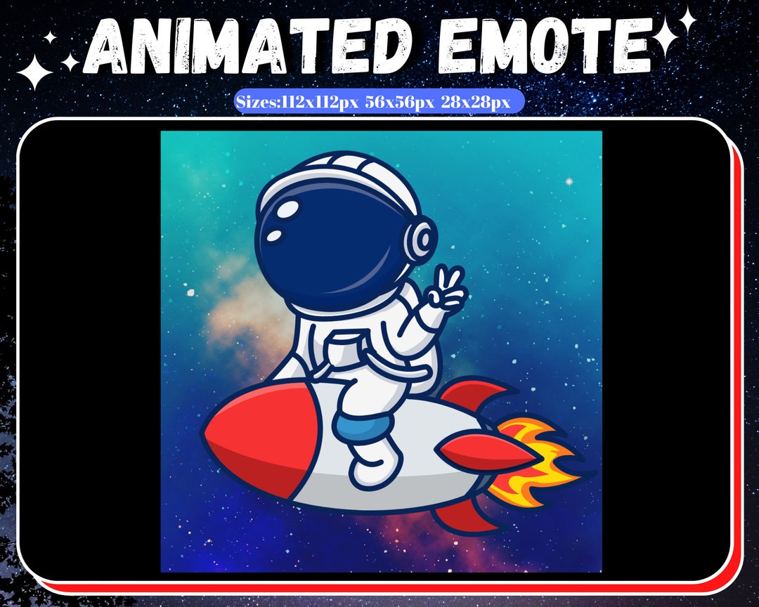 Astronaut Animated Emote - Twitch Animated Alert, Space Emotes, Youtube ...