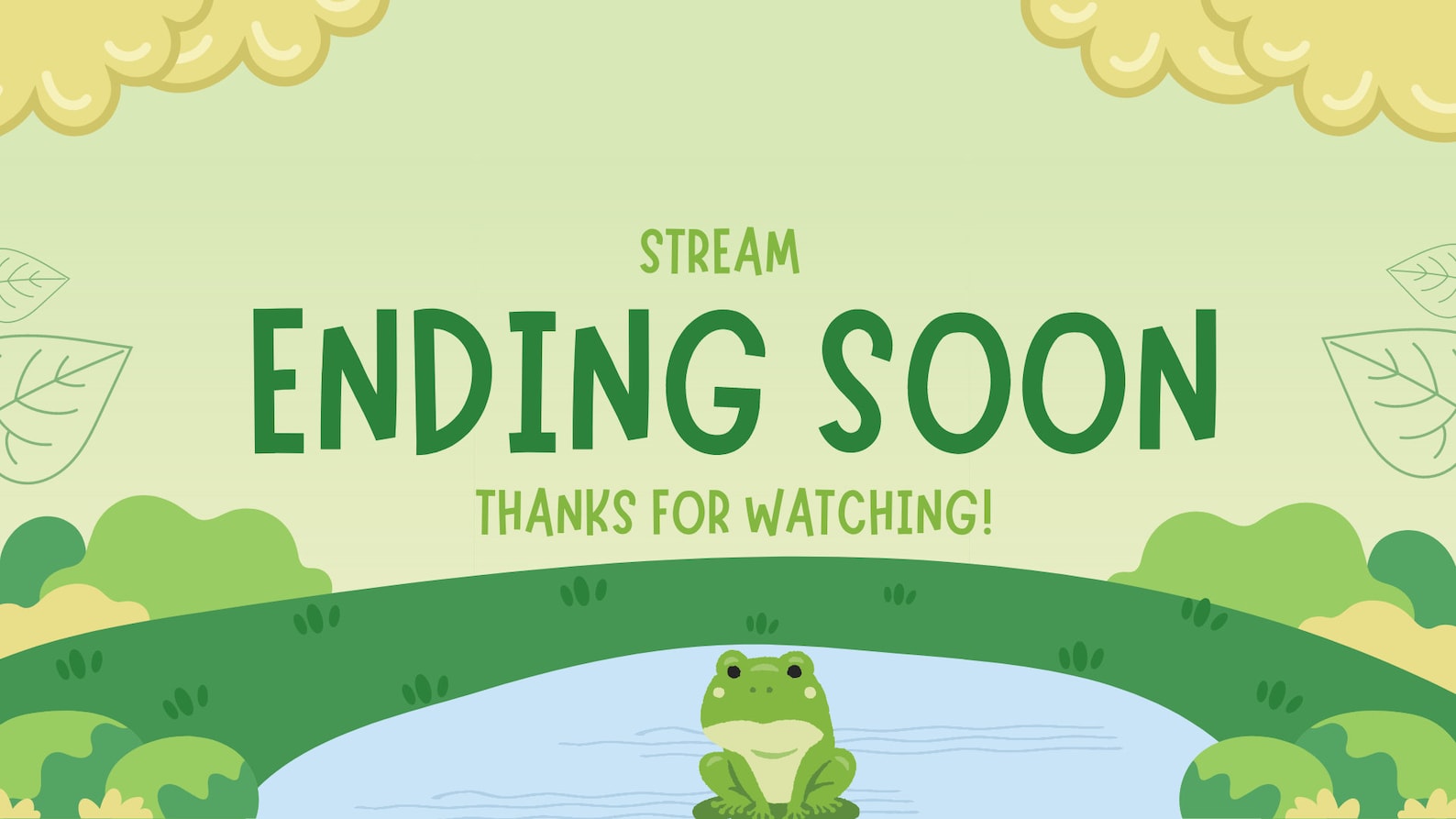 Frog Theme Twitch Overlay - Animated Panels, Stream Starting & Ending ...