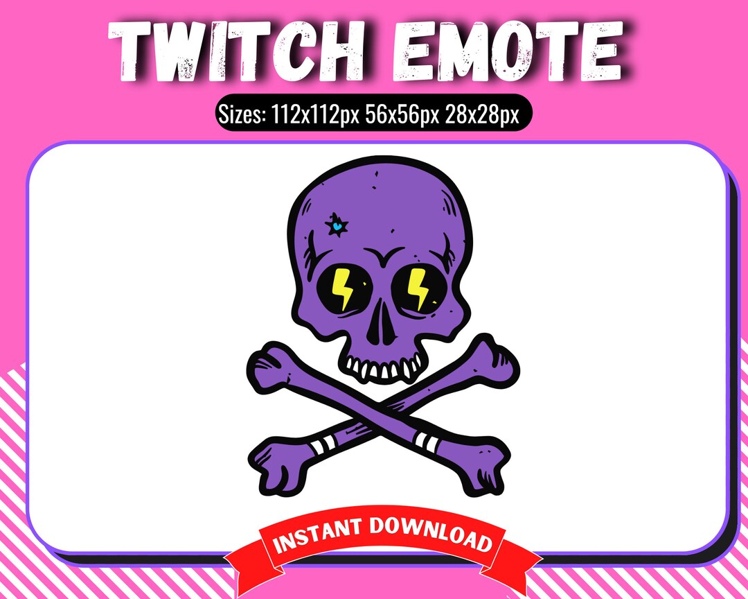 Skull Emote for Your Twitch Stream! Halloween | Skeleton | Scary Emote ...