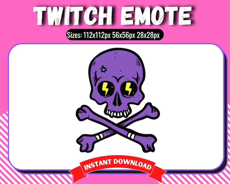 Skull Emote for Your Twitch Stream! Halloween | Skeleton | Scary Emote ...