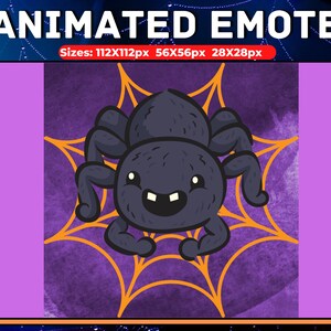 Spider Animated Emote for Twitch and Discord, Halloween Spider ...