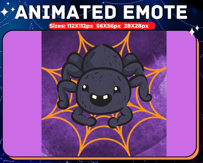Spider Animated Emote for Twitch and Discord, Halloween Spider ...
