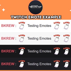 Ghost Rawr Emote, Halloween Emote, Cute Emote, Spooky Emote, Twitch ...