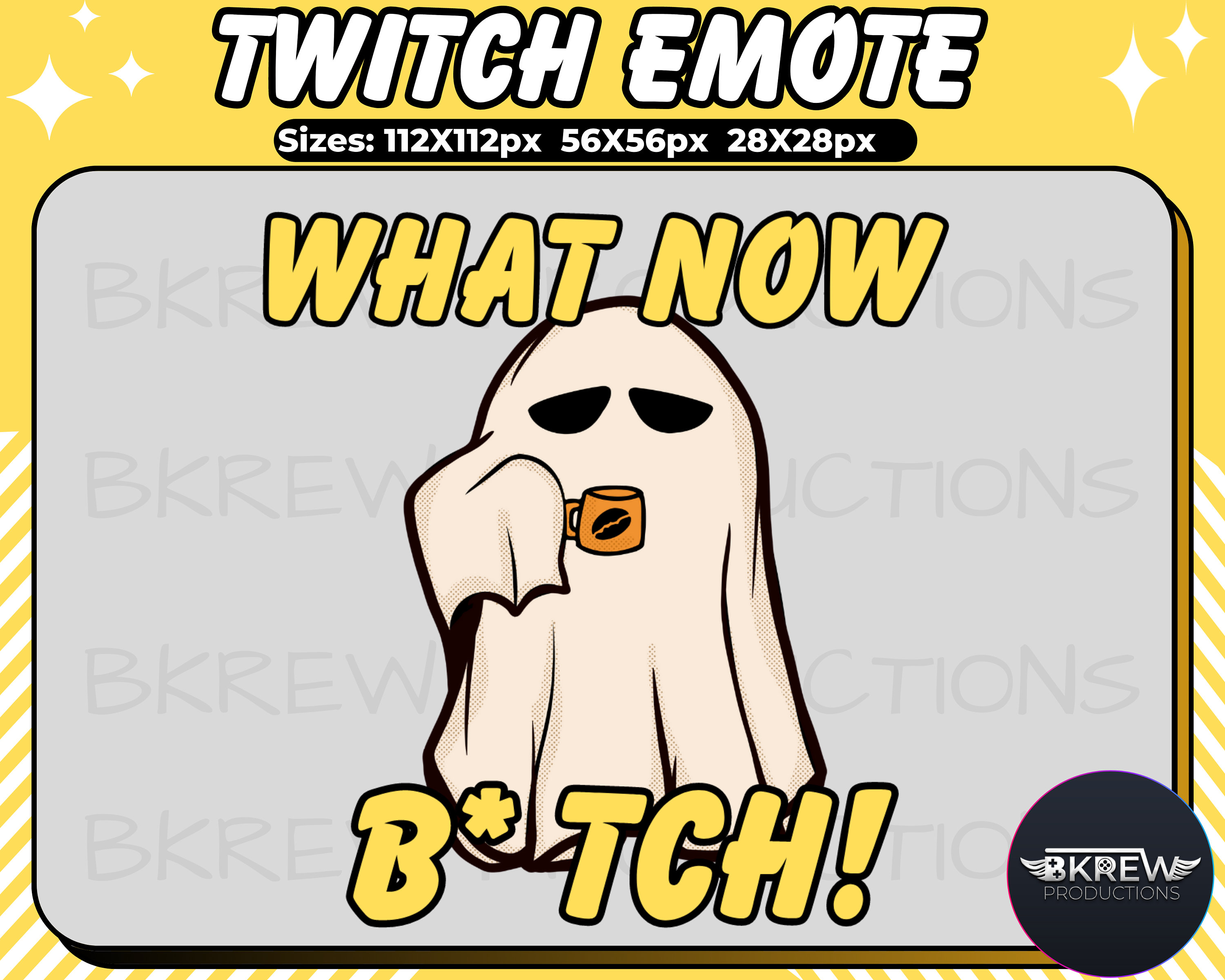 Ghost Emote for Your Twitch Stream! Halloween Emote, What Now B*itch ...