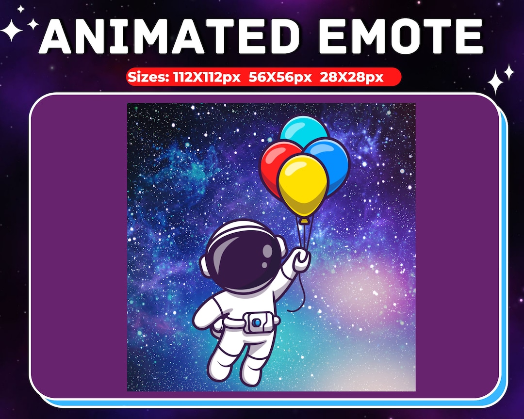 Astronaut Animated Emote for Your Twitch Stream! | Astronaut Emote ...