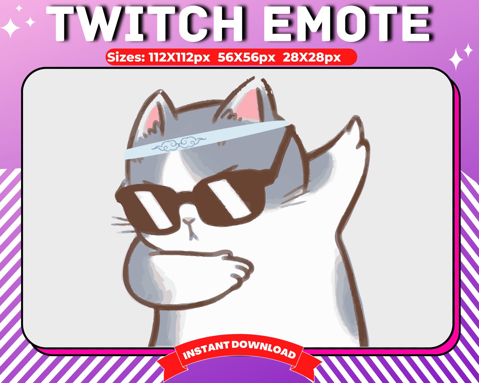 Twitch Cat Emote, Funny and Cute Animal Emote, Twitch Streamer's ...