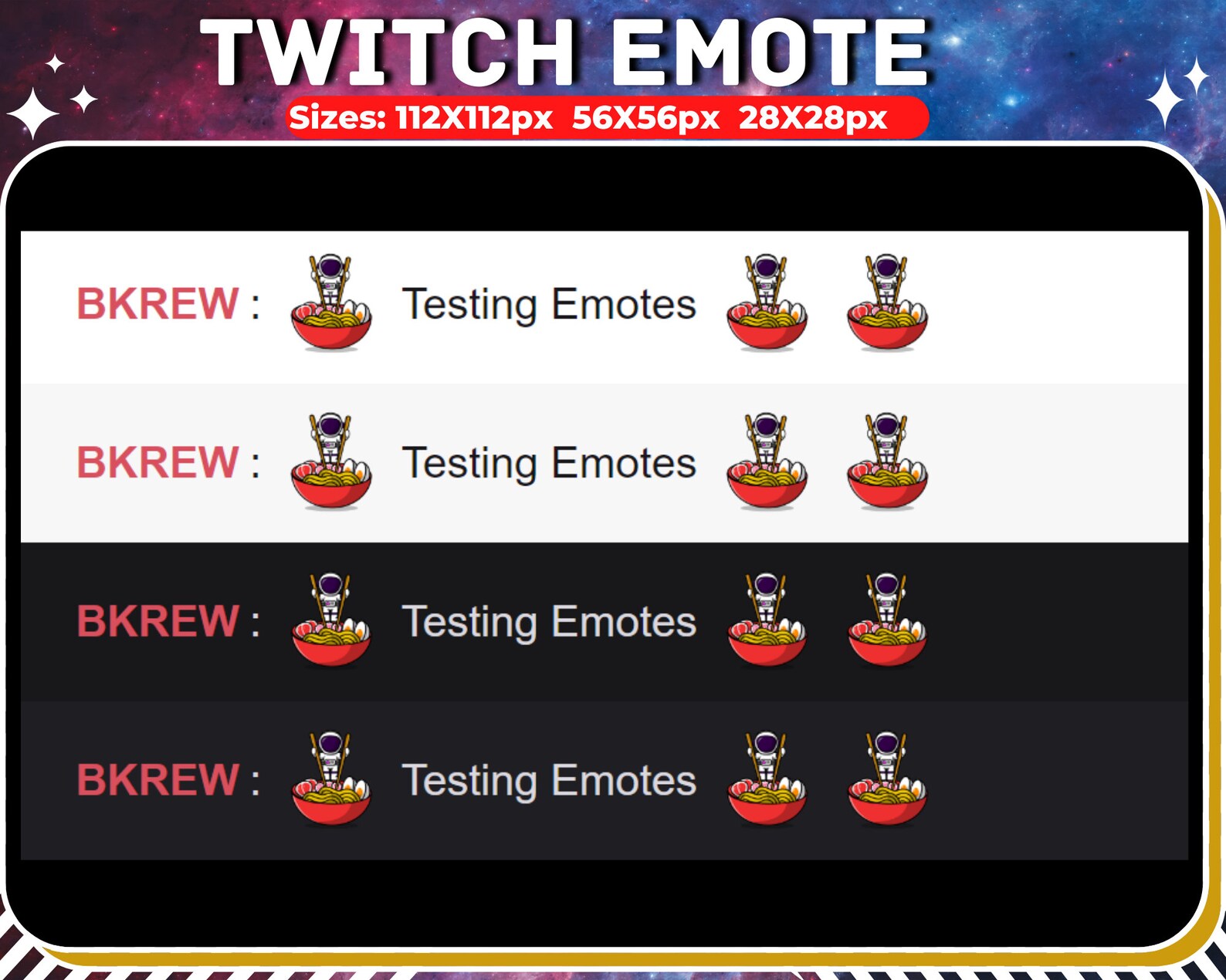 Space Emote Astronaut | Twitch & Discord Emote Commission | Streaming ...
