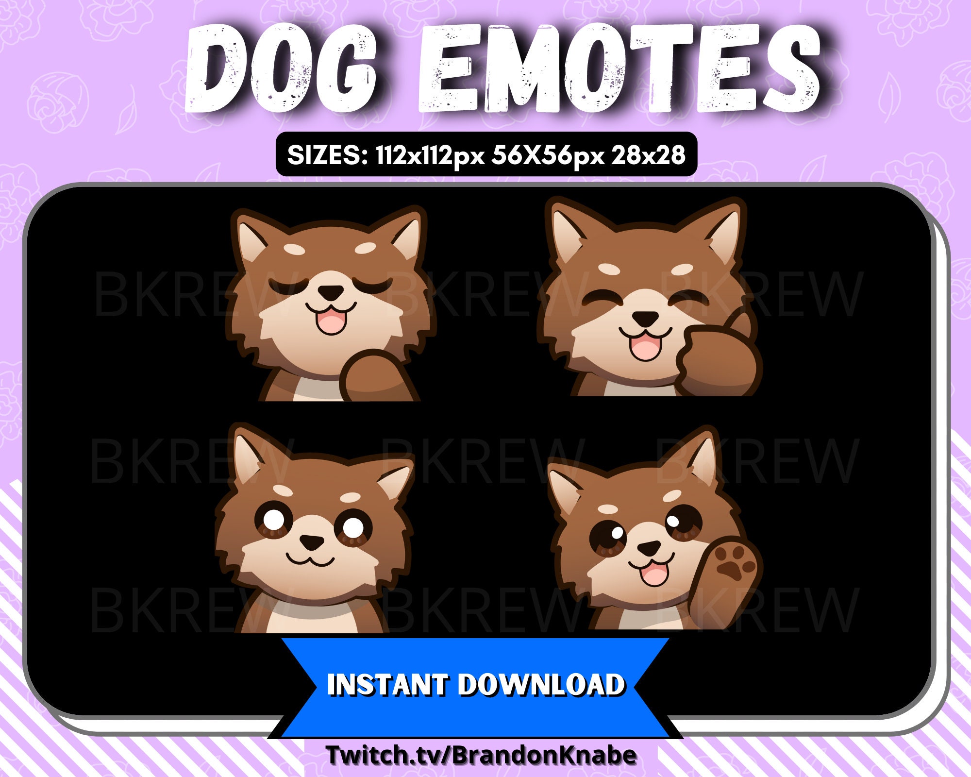 Twitch Dog Emote, Funny and Cute Animal Emote, Twitch Streamer's ...