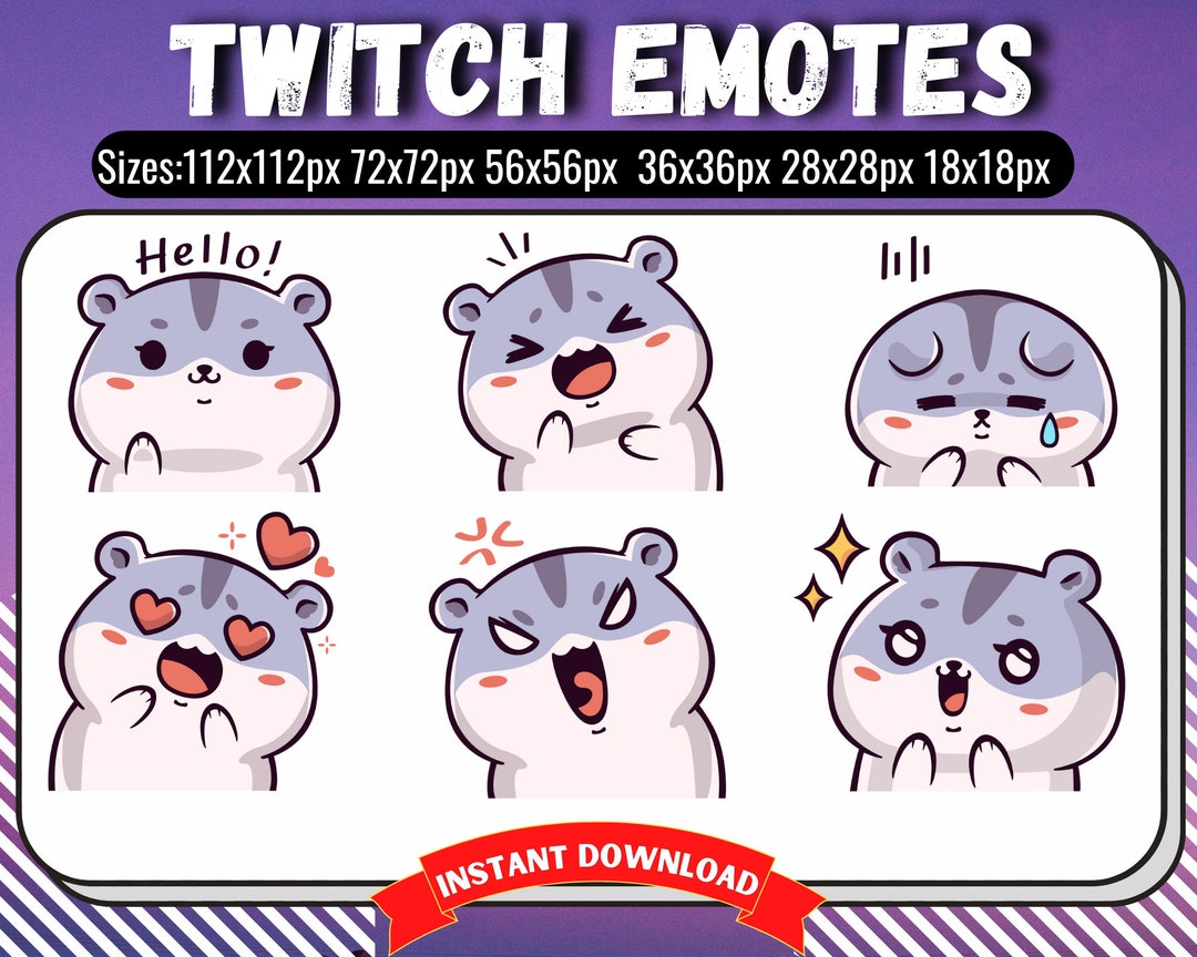 Hamster Emotes for Discord and Twitch - Rat and Guinea Pig Emojis ...